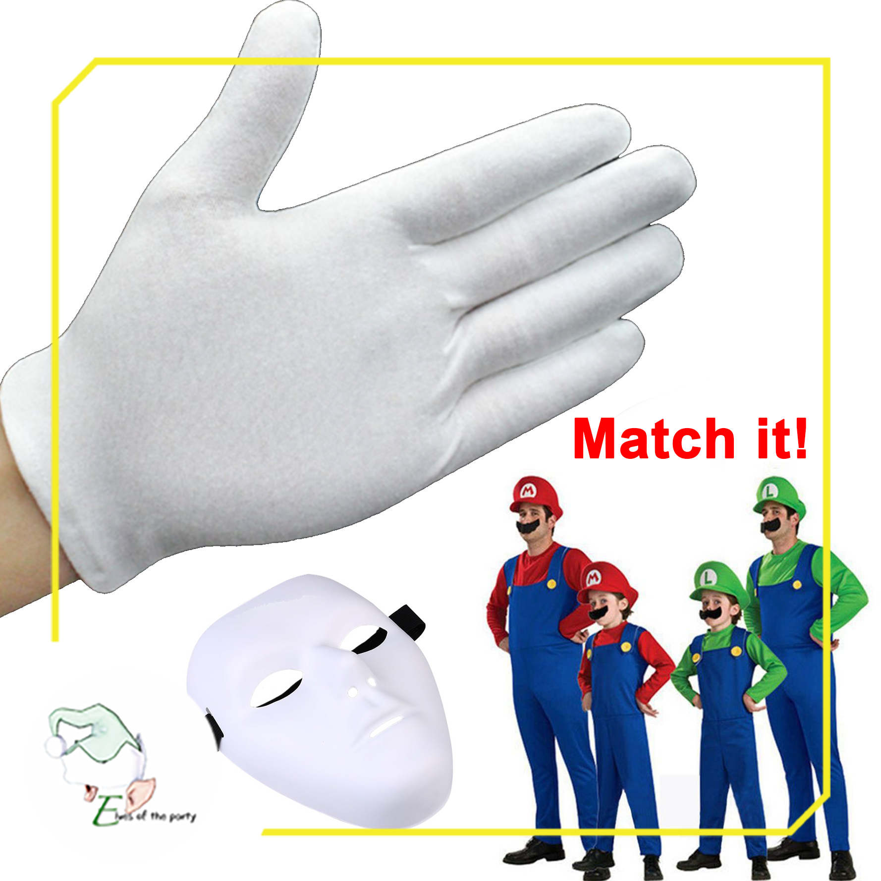 Soft White Cotton Gloves for Men and Women (1 pair) – Elves of the Party