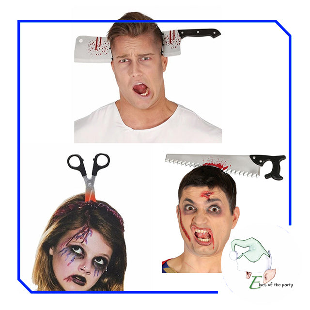 Bloody Butcher Knife, Saw and Scissors Halloween Costume Headband Acce ...
